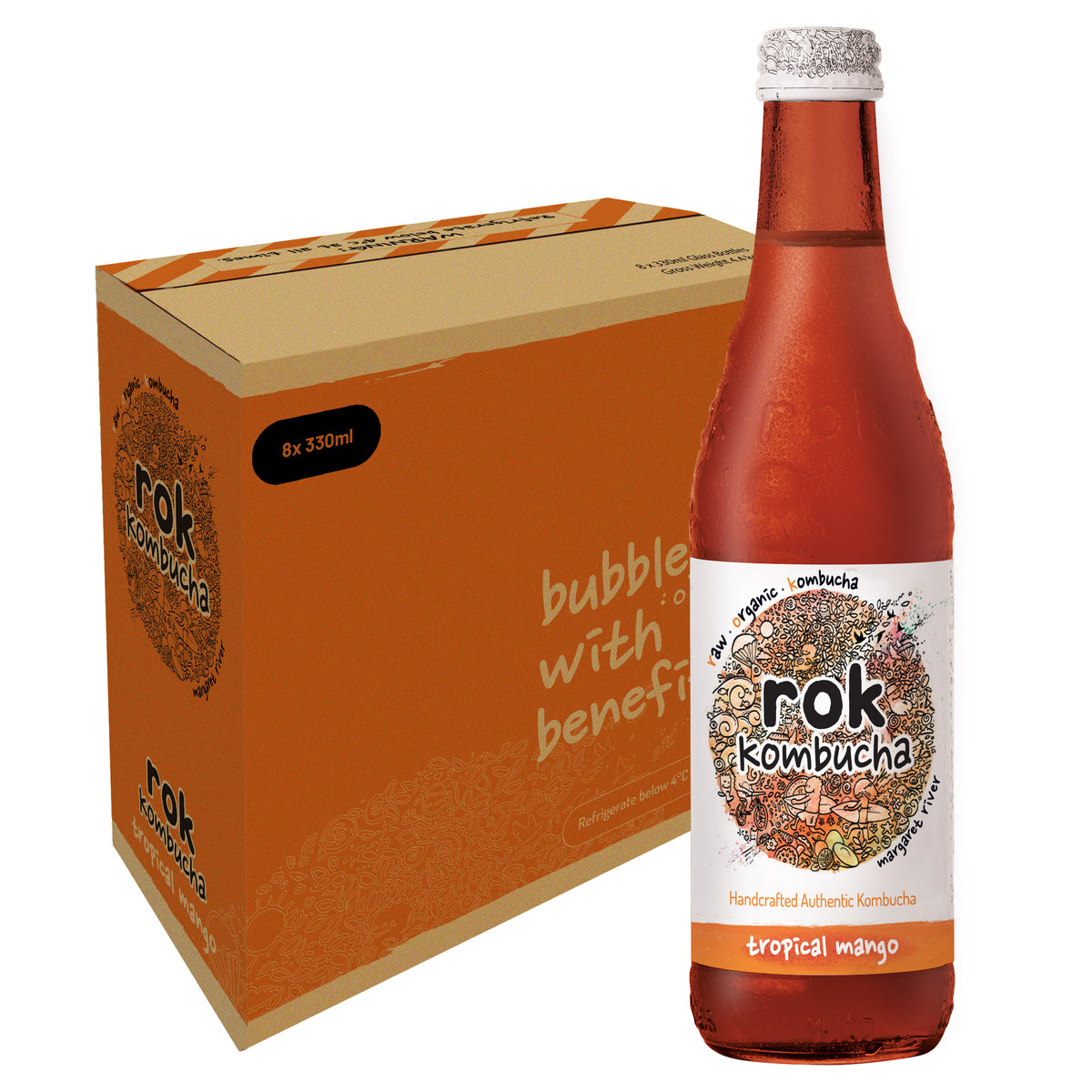 rok Kombucha Tropical Mango | Raw Organic Kombucha – The Local Drinks ...